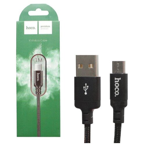 Кабель USB Micro USB X14 1M HOCO черный