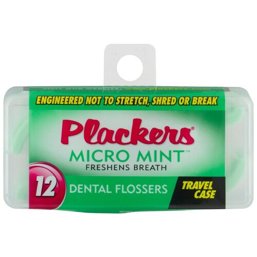 Флоссеры Plackers Micro Mint Travel Case (12 шт.)