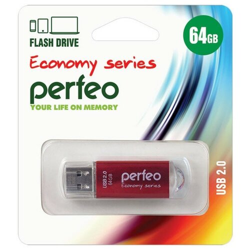 USB флешка Perfeo USB 64GB E01 Red ES