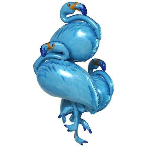 Набор воздушных шаров Страна Карнавалия Фламинго, голубой, 3 шт.
