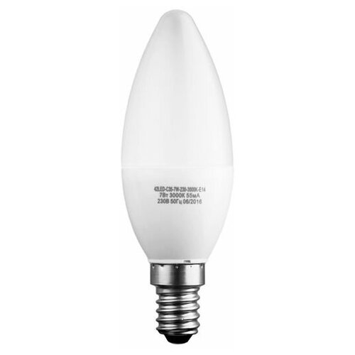 Лампа LED С35 7Вт Е14 4000К 42LED Sweko 38464