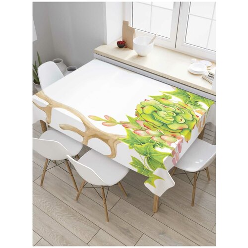 Скатерть прямоугольная JoyArty на кухонный стол "Рога изобилия" из оксфорда, 180x145 см