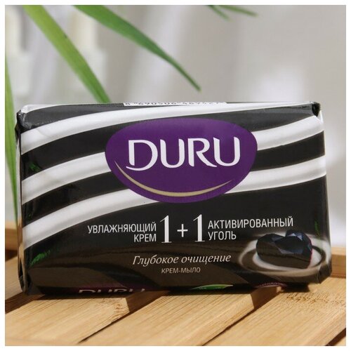 Мыло DURU SOFT SENS,"Увлажняющий крем+Активированный Уголь", 80г