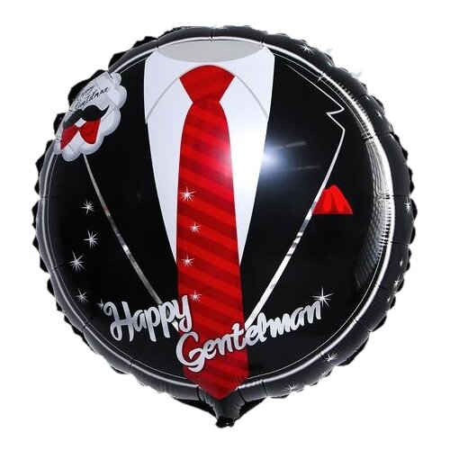 Воздушный шар с гелием Страна Карнавалия Джентльмен, черный, 5 шт.