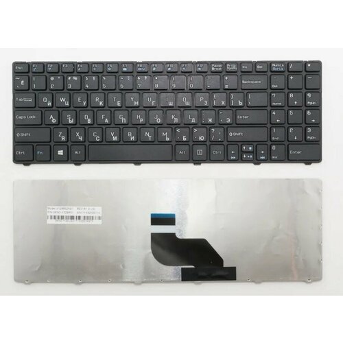 Клавиатура для ноутбука DNS 0124021 черная с рамкой