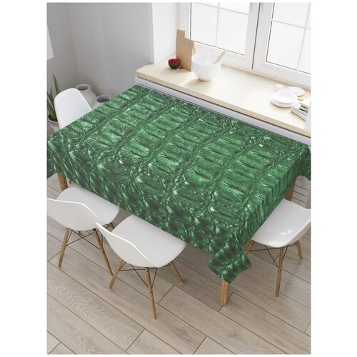 Скатерть прямоугольная JoyArty на кухонный стол "Кожа крокодила" из оксфорда, 180x145 см