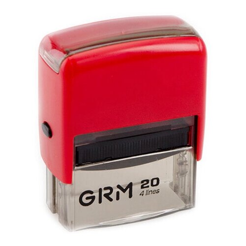 Оснастка GRМ 20 Office для печати, штампа, факсимиле. Поле: 38х14 мм. Корпус: красный.
