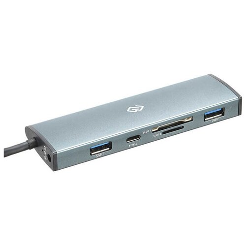 Хаб USB Digma 2 Ports USB 3.0 Grey HUB-2U3.0CCR-UC-G