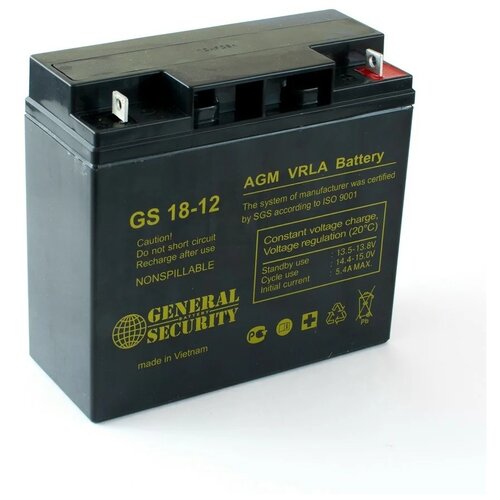 Аккумуляторная батарея General Security GS 18-12 12В 18000 А·ч