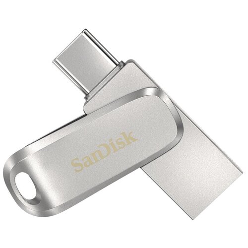Флешка SanDisk Ultra Dual Drive Luxe USB/Type-C 32 ГБ, 1 шт., серебристый
