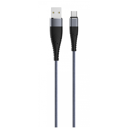 Кабель Olmio Solid USB 2.0 - Type-C 1.2м 2.1A усиленный цвет титановый