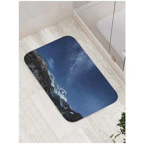Коврик JoyArty противоскользящий "Горный космос" для ванной, сауны, бассейна, 77х52 см