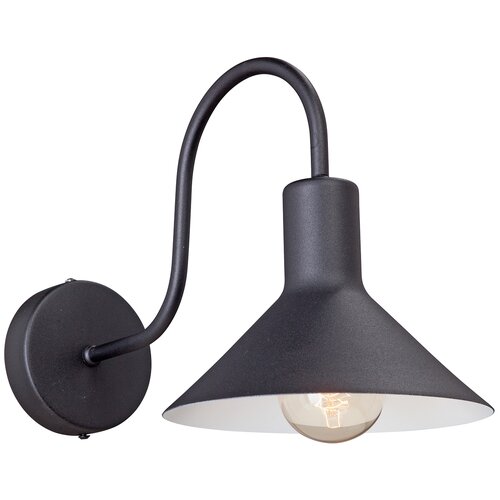 Настенный светильник Vitaluce V4785-1/1A, E27, 40 Вт, цвет арматуры: черный