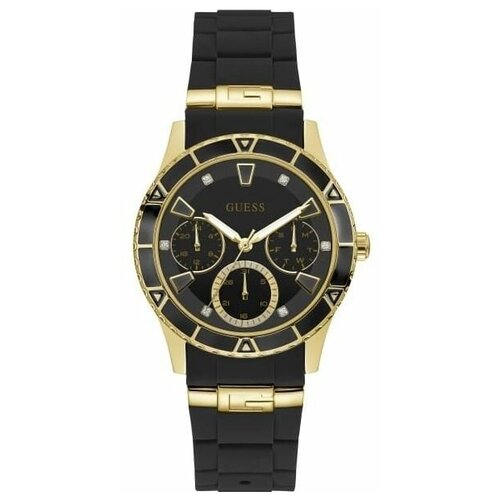 Наручные часы GUESS Sport Steel W1157L1, черный, золотой