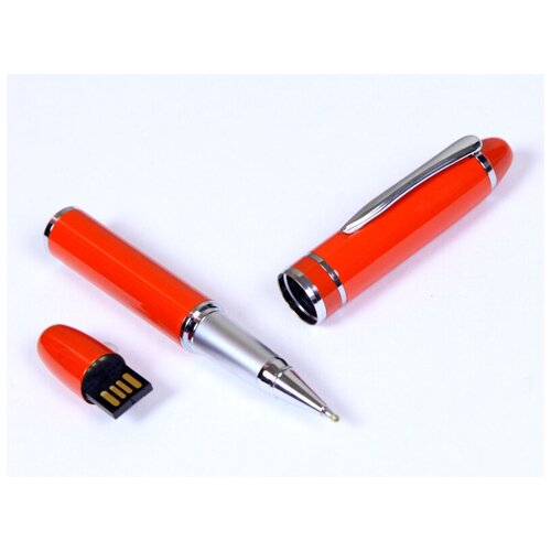 Флешка в виде ручки с мини чипом (4 Гб / GB USB 2.0 Оранжевый/Orange 370 Flash drive)