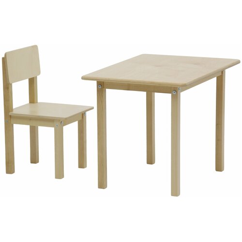 Комплект Polini Kids стол + стул Simple 105 S 60x50 см береза
