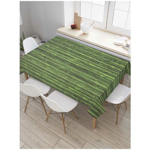 Скатерть прямоугольная JoyArty на кухонный стол "Плотная бамбуковая стена" из оксфорда, 120x145 см