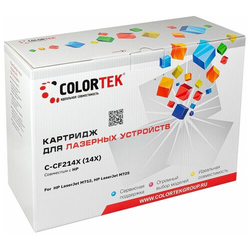 Картридж лазерный Colortek CT-CF214X (14X) для принтеров HP