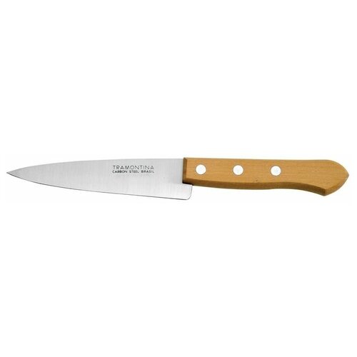Tramontina Нож кухонный Carbon поварской, лезвие 25 см, с деревянной ручкой