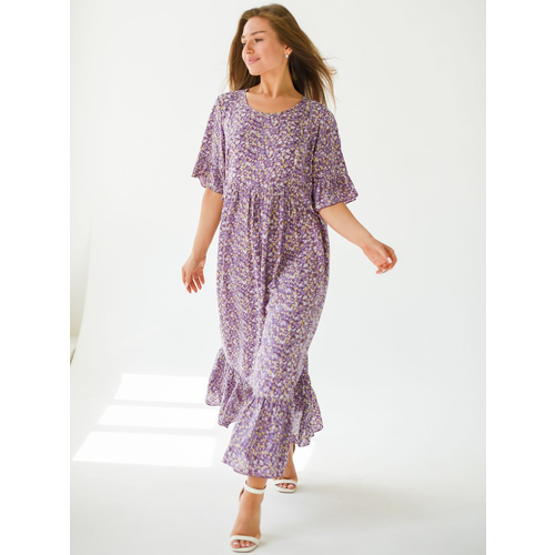Платье Текстильный Край, размер 56, фиолетовый