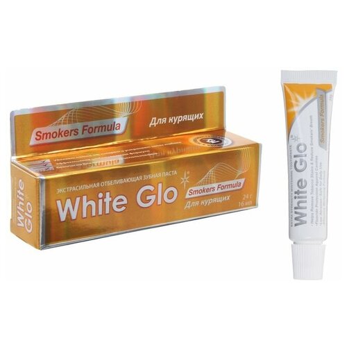 White glo Отбеливающая зубная паста White Glo, для курящих, 24 г