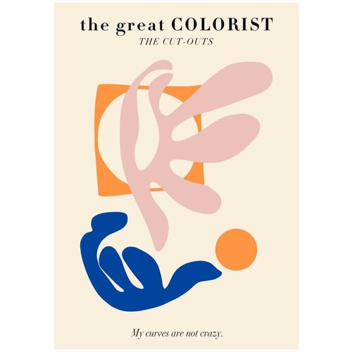Постер / Плакат / Картина Анри Матисс - Разноцветные формы из бумаги 60х90 см в подарочном тубусе