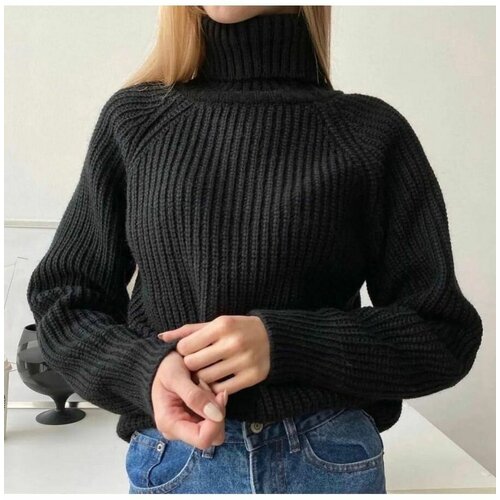 Пуловер размер единый, черный