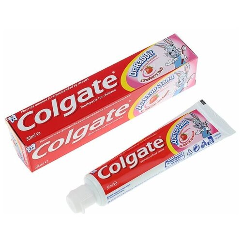 Зубная паста Colgate «Доктор Заяц», со вкусом клубники, 50 мл