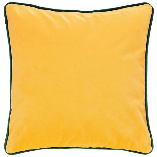 Декоративная подушка "Shangri La", 40х40 см, на потайной молнии, цвет: желтый, зеленый