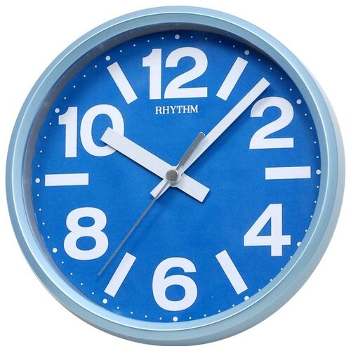 Часы настенные кварцевые RHYTHM CMG890GR, голубой