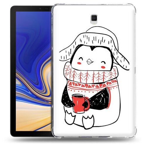 Чехол задняя-панель-накладка-бампер MyPads Милый пингвин для Samsung Galaxy Tab S4 10.5 SM-T830/T835 противоударный