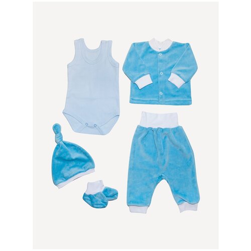 Комплект одежды Клякса, размер 22-74, голубой