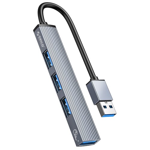 USB-концентратор  ORICO AH-A13, разъемов: 4, серый