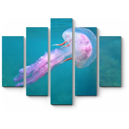 Модульная картина Опасная розовая красавица-медуза 145x116
