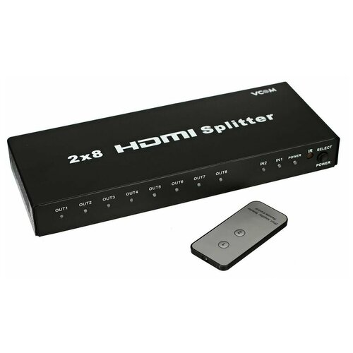Переключатель-разветвитель HDMI 2 =>8 VCOM