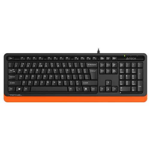 Клавиатура проводная A4Tech Fstyler FKS10 черно-оранжевая