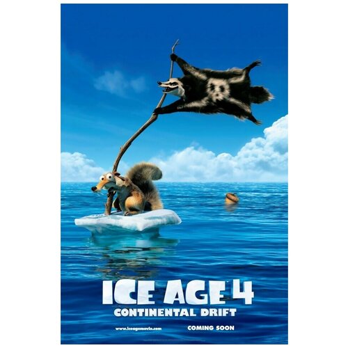 Плакат, постер на бумаге Ice age/Ледниковый Период/. Размер 21 х 30 см