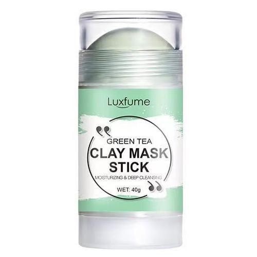 Luxfume Очищающая твердая маска - стик с экстрактом зеленого чая против черных точек и акне Green tea Clay mask stick, 40 г