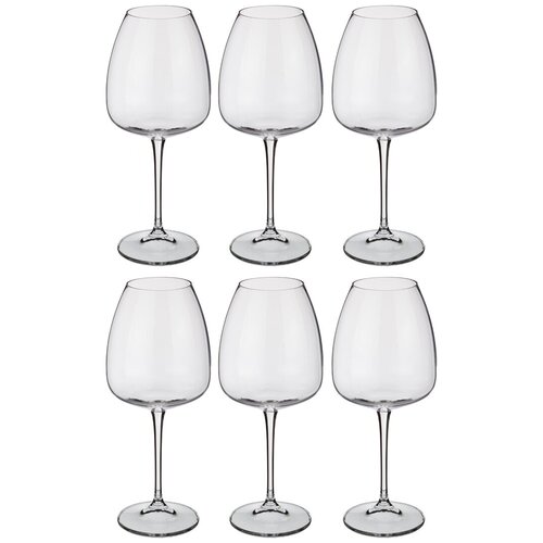 Набор бокалов для вина CRYSTALIYE ALIZEE/ANSER 610 мл 6 шт, Высота: 24 см