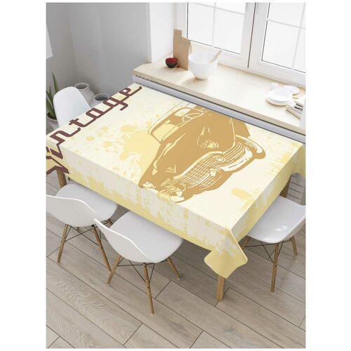 Скатерть прямоугольная JoyArty на кухонный стол "Винтажная мечта" из оксфорда, 180x145 см