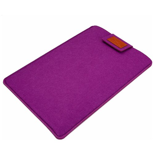 Чехол войлочный на липучке для ноутбука 13-14 дюймов, размер 34-25-2 см, фиолетовый