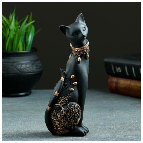 Хорошие сувениры Фигура "Кошка" черная, 20х8см