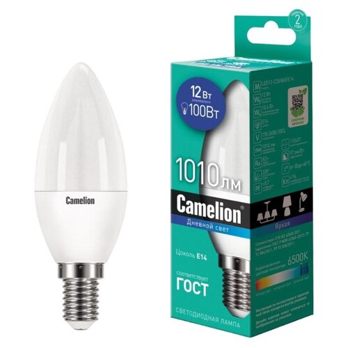 Лампа светодиодная Camelion LED12-C35/865/E14 12Вт 220В