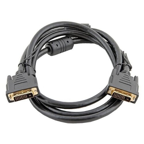 Кабель Vcom DVI - DVI Dual Link (25M-25M), 1.8m, 2 фильтра, позолоченные контакты (1.8M) VDV6300