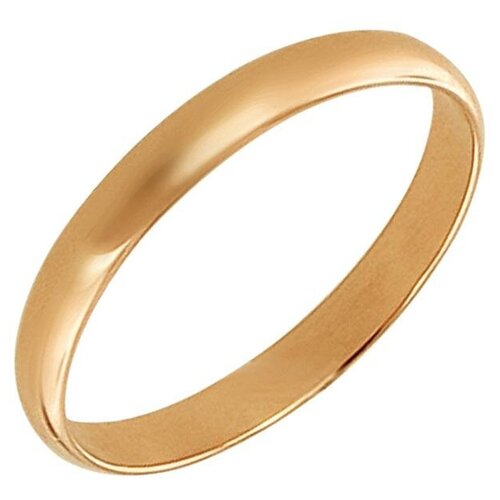 Кольцо обручальное Эстет, красное золото, 585 проба, размер 19