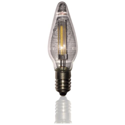 Новогодняя светодиодная лампочка HPN-1755 в виде свечи с цоколем Е10