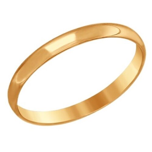 Кольцо обручальное SOKOLOV, красное золото, 585 проба, размер 24