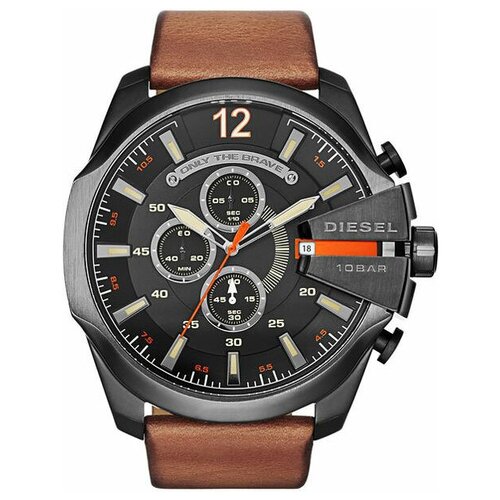 Наручные часы DIESEL Mega Chief DZ4343, черный, коричневый