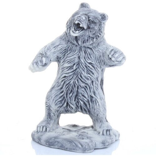 Статуэтка-Медведь хоум декор подарок из мраморной крошки ручной работы Stone Craft