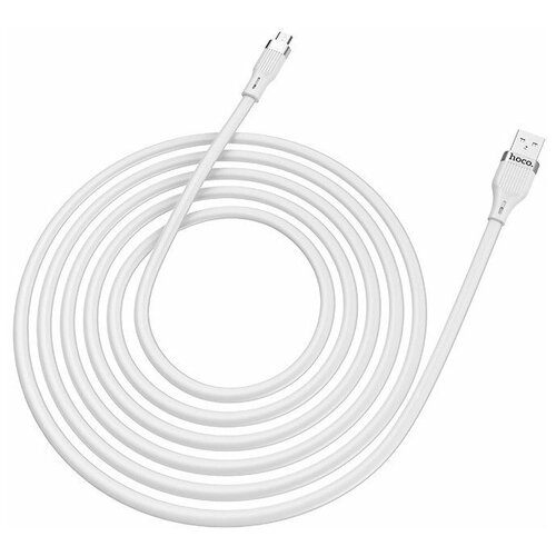 Дата-кабель Hoco U72 USB-MicroUSB, 1.2 м, белый
